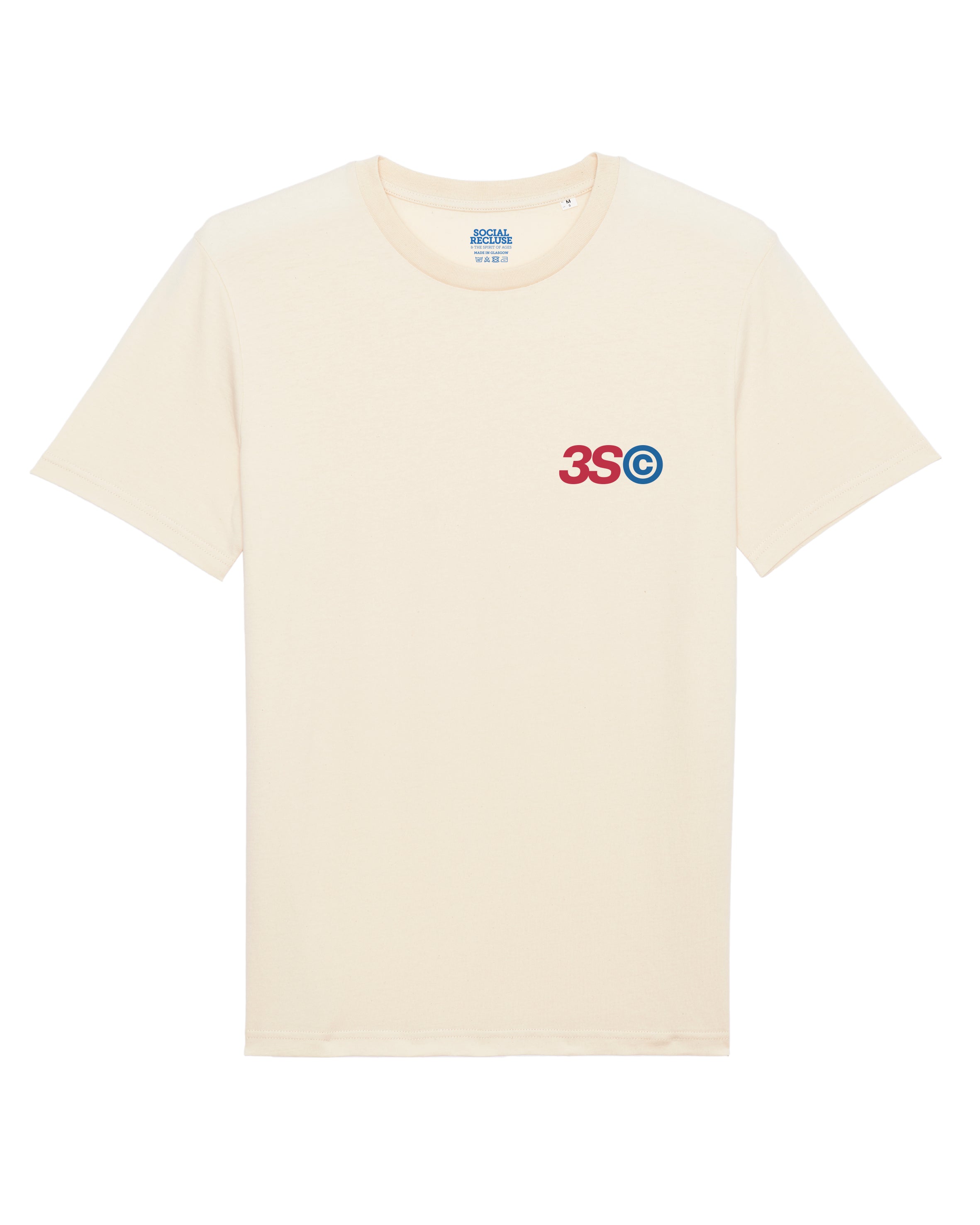THREE STRIPE CLUB - NATURAL TSHIRT – Social Recluse
