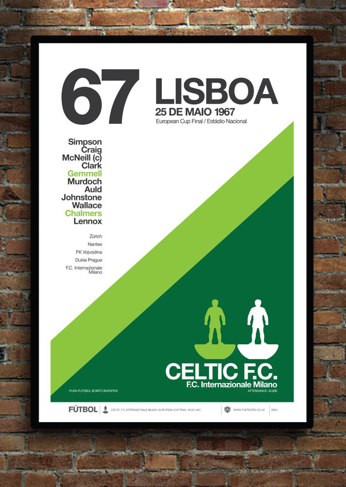 CELTIC 1967 EUROPEAN CUP WINNERS - PRINT – Social Recluse